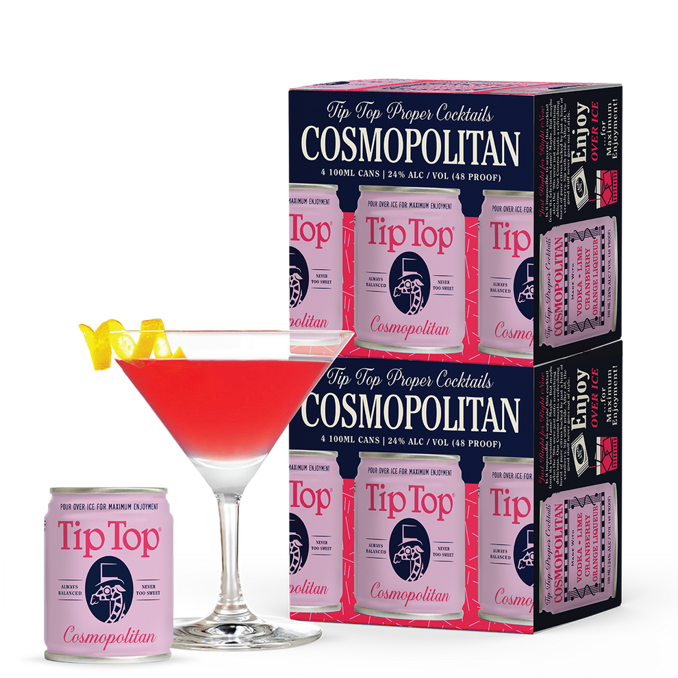 Tip Top Cocktails Cosmopolitan – Ready-to-Drink Canned Cocktail, 100mL