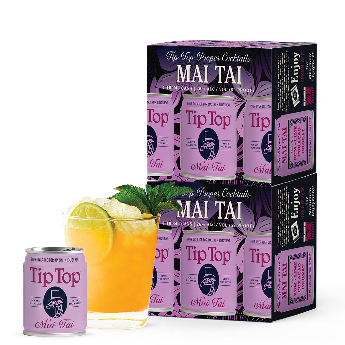 Tip Top Cocktails Mai Tai – Ready-to-Drink Canned Cocktail, 100mL