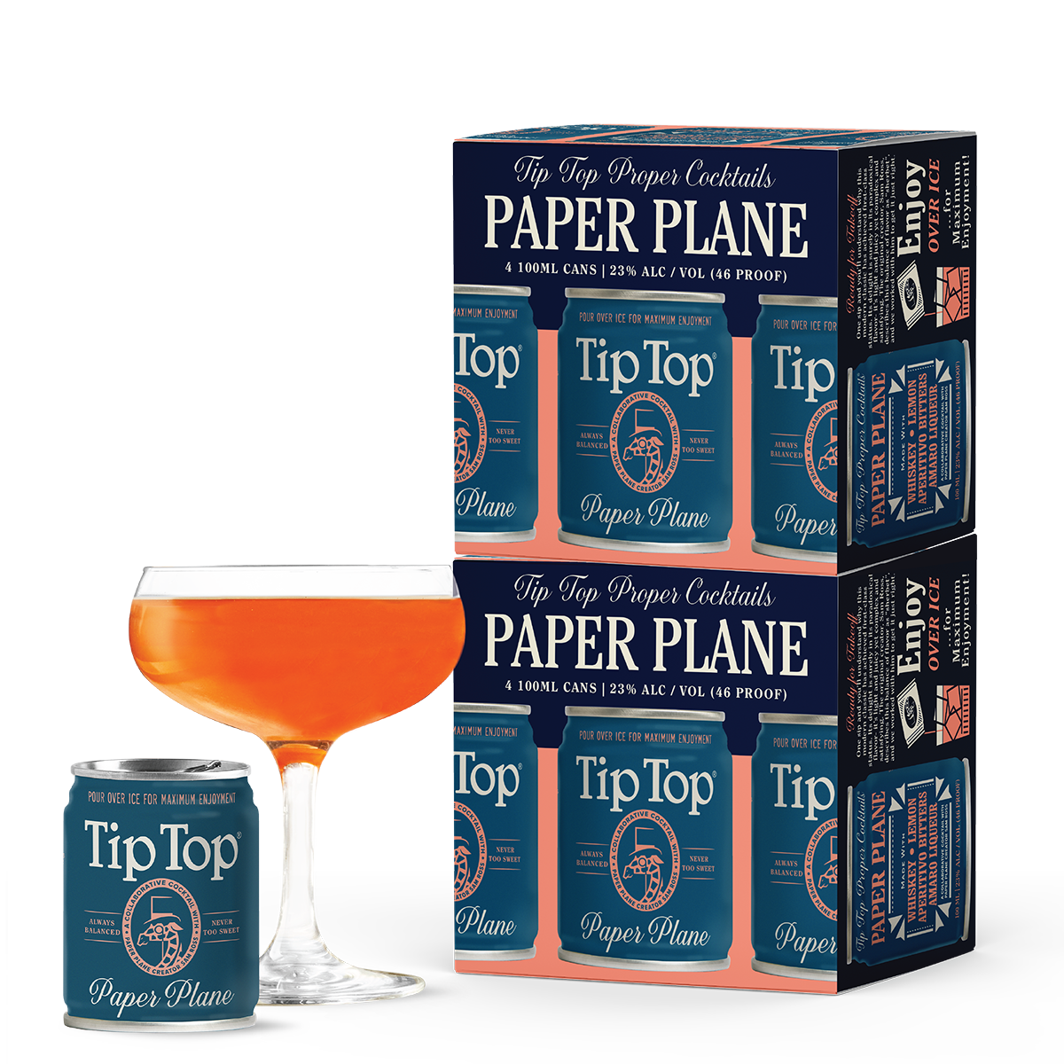 Tip Top Cocktails Paper Plane – Ready-to-Drink Canned Cocktail, 100mL